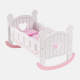ROBUD Baby Doll Crib Wooden Doll Cradle with Bedding Doll Rocking ...