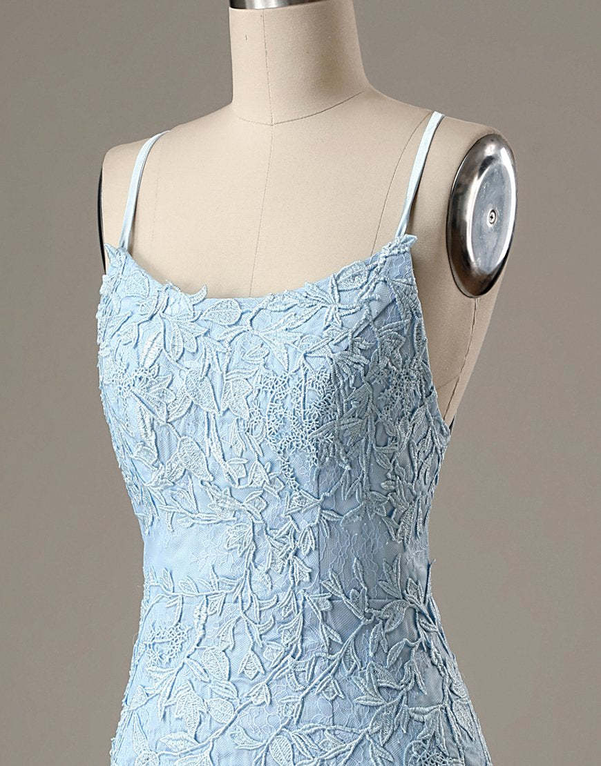 Bodycon Blue Homecoming Dress Backless Party Dress | Berlinnova