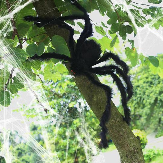 Giant Halloween Spider - Realistic Scary Decor
