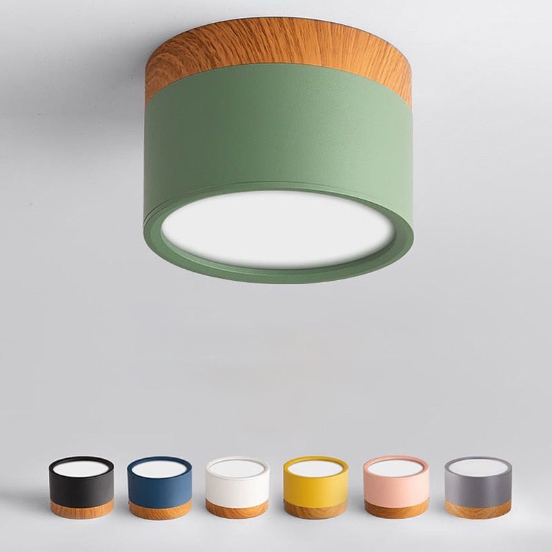 Nordic Wood Modern LED Downlight Dimmable Light