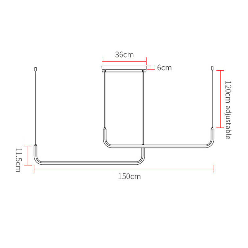 Minimalist LED Liner Pendant Light For Dining Room | Lightzey