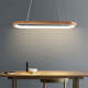 Nordic Log Wooden Led Strip Linear Pendant Lamp For Dining Room | Lightzey