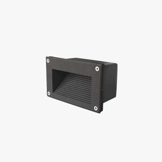 Orr Rectangular Outdoor Deck & Step Light, Grey, Black | Lightzey