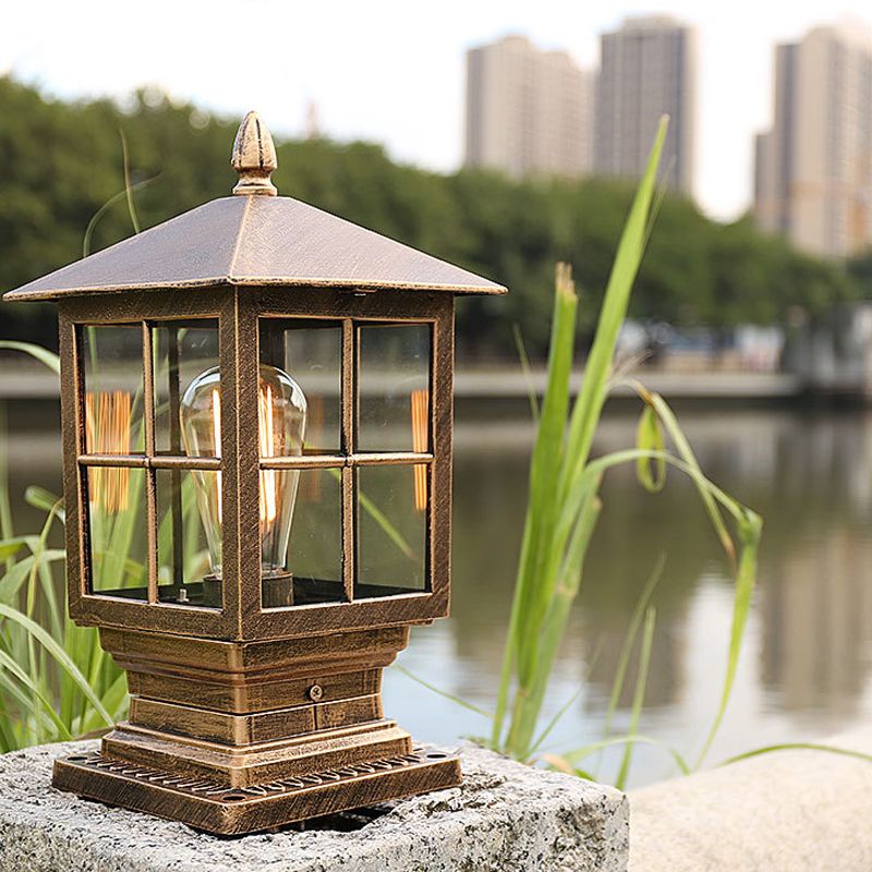 Alessio Lantern Pier Mount Outdoor Pillar Light 2 Colour Lightzey