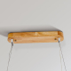 Nordic Log Wooden Led Strip Linear Pendant Lamp For Dining Room | Lightzey