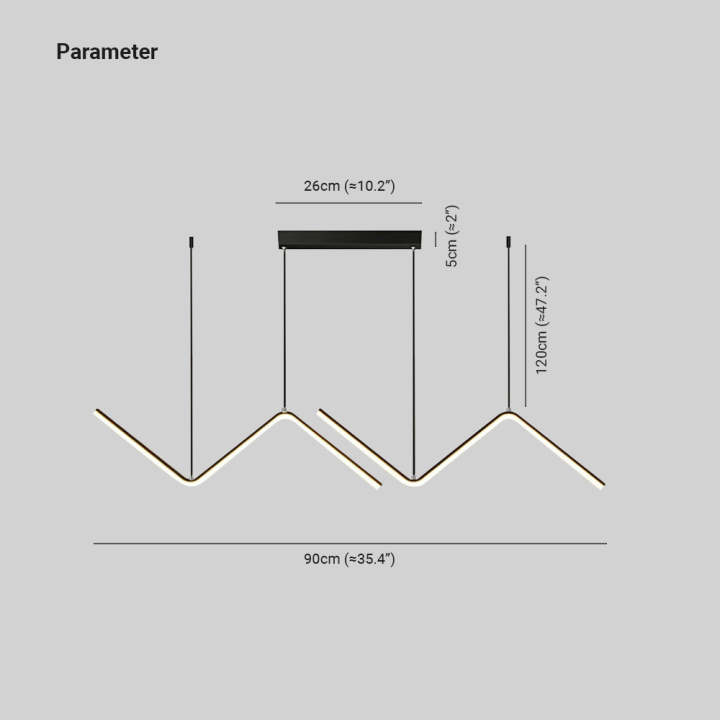 Modern Linear LED Chandelier Pendant Lamp for Dining Room | Lightzey