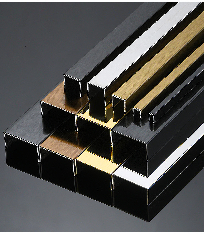 Stainless Steel U channel border listello profile - V-grooved Style ...