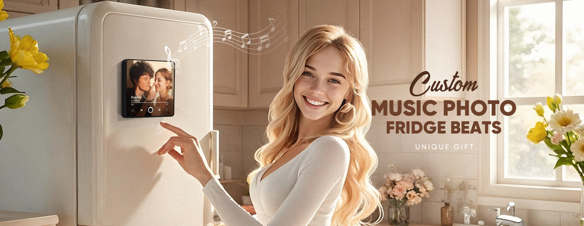 Music Fridge Magnet Custom Photo Album Fridge Magnet Can Play Song