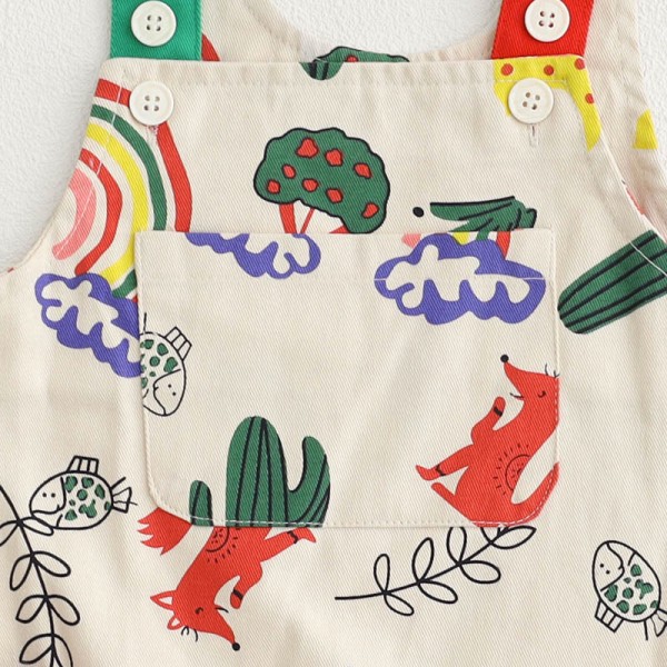 Baby Multicolor Animal Overalls – MiniOlie UK