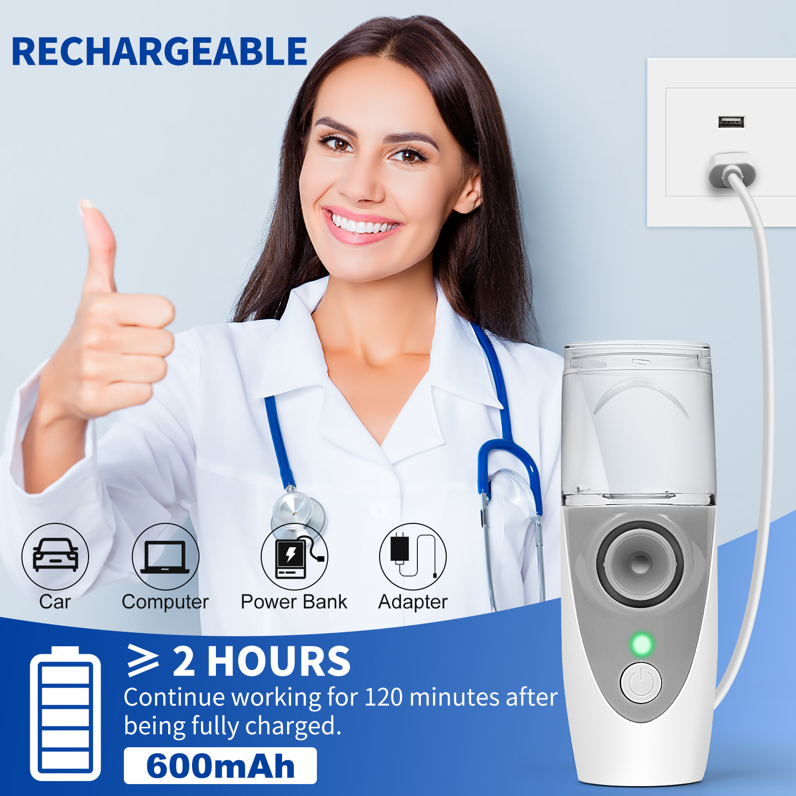 Mesh Nebulizer Machine For Treating asthma and bronchitis – Mericonn