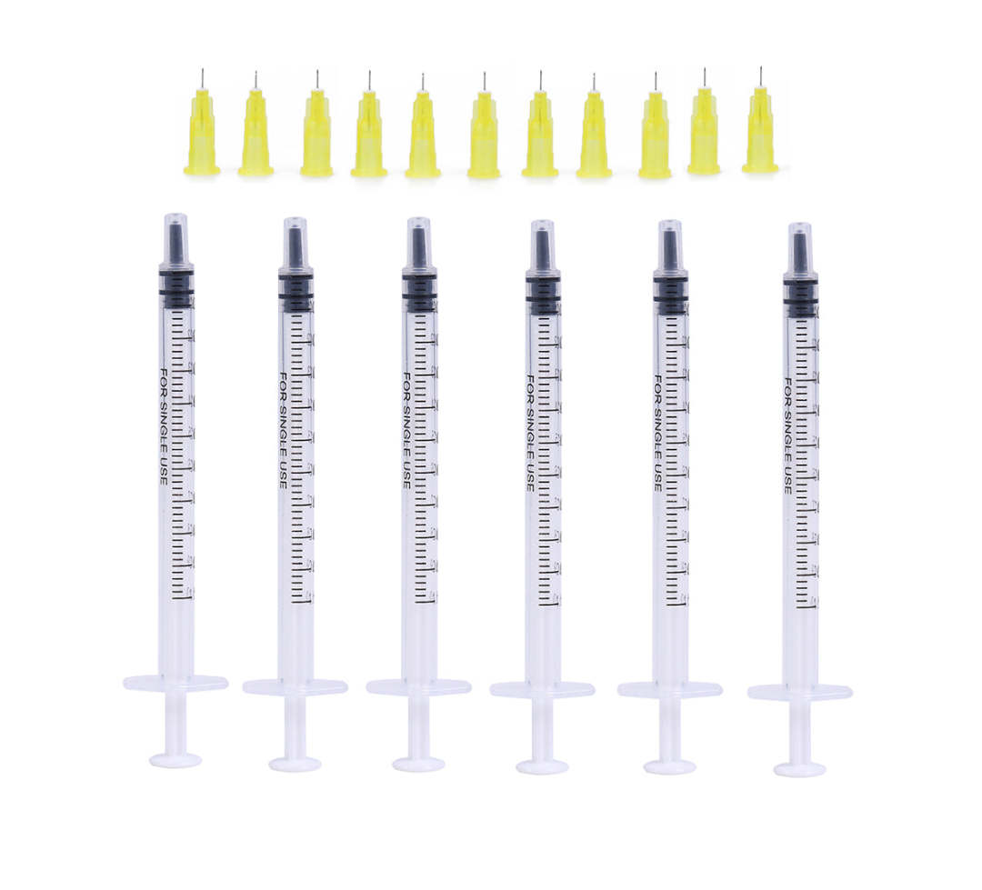 1ml Sterile Syringes +30G 4MM Injection Needles Sharp Pointed Needles ...