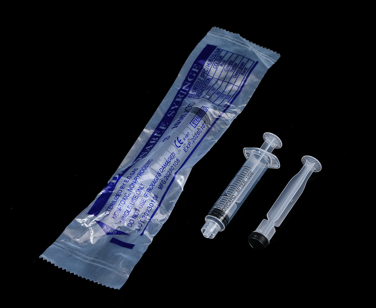 5ml/5cc Sterile Syringes Plastic Disposable Injector Syringe Luer Lock ...