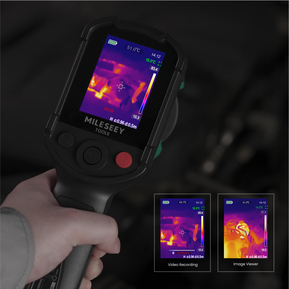TR20 Series Thermal Imaging Camera with Video Recording – Mileseey Tools