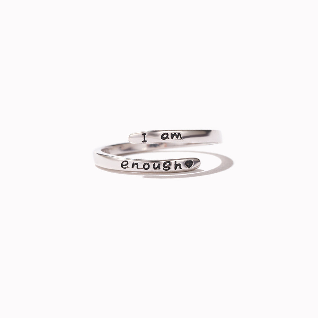 I Am Enough Engraved Ring