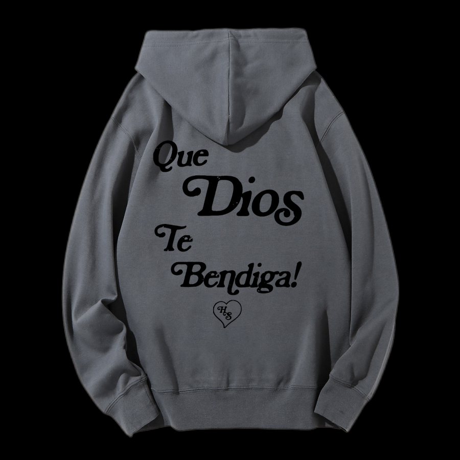 Spanish God Bless You Drawstring Hoodie