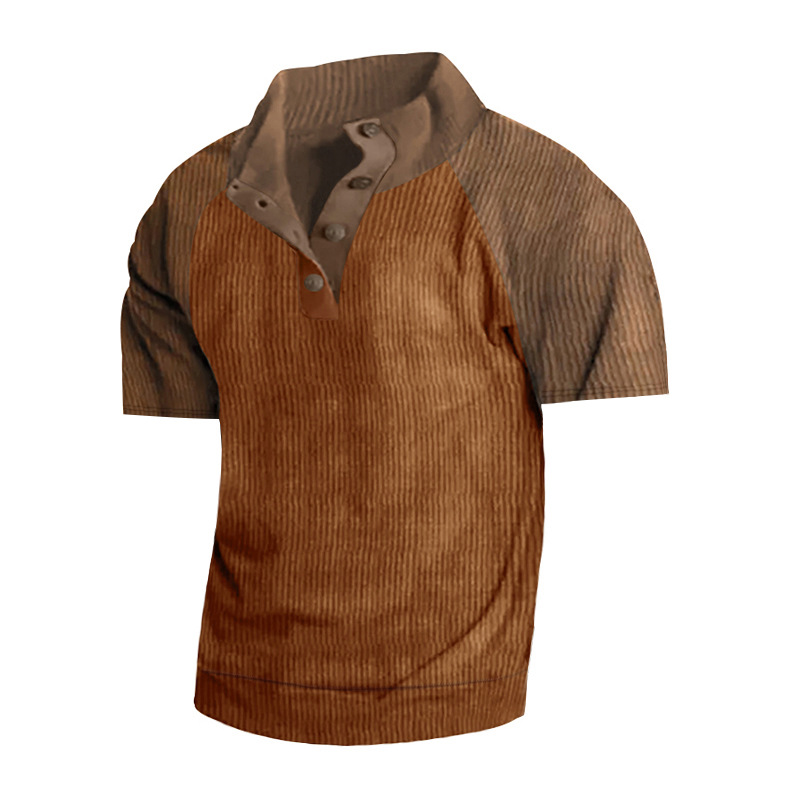 🎁2024 New Year Hot Sale🎁Men's Corduroy Casual Standing Collar Short