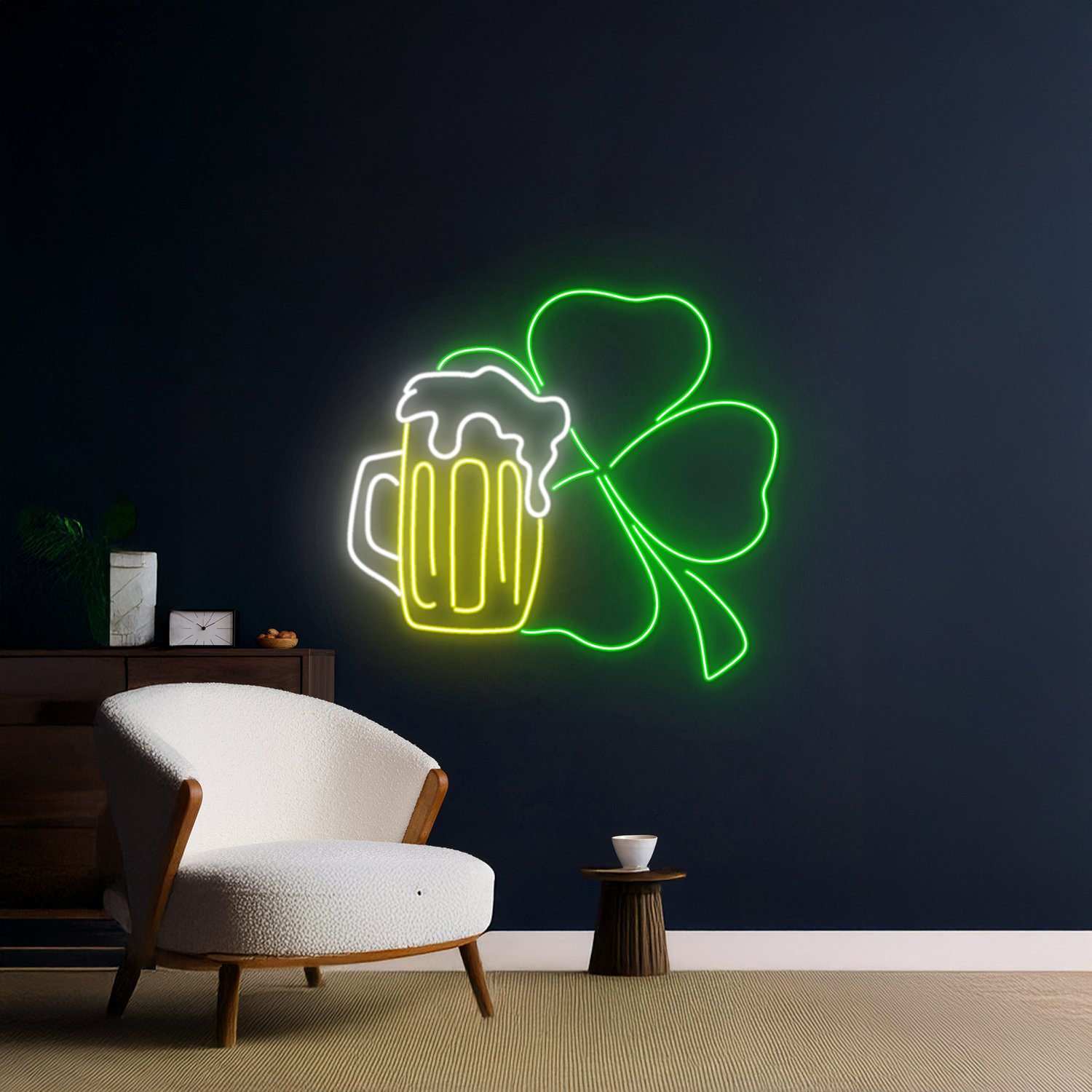 4 Leaf Clover Beer Neon Sign – SHINENEON