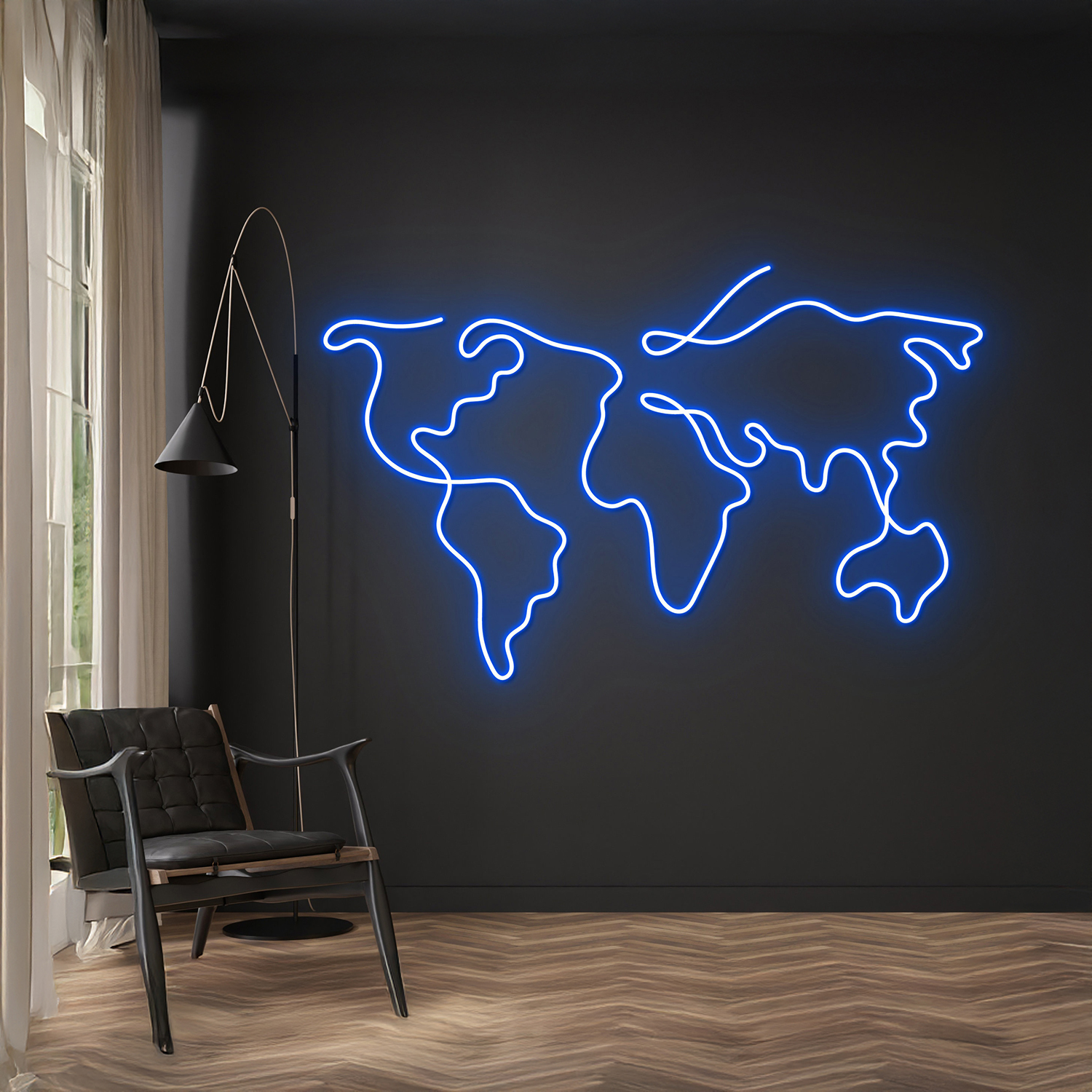 Custom World Map Neon Sign – SHINENEON