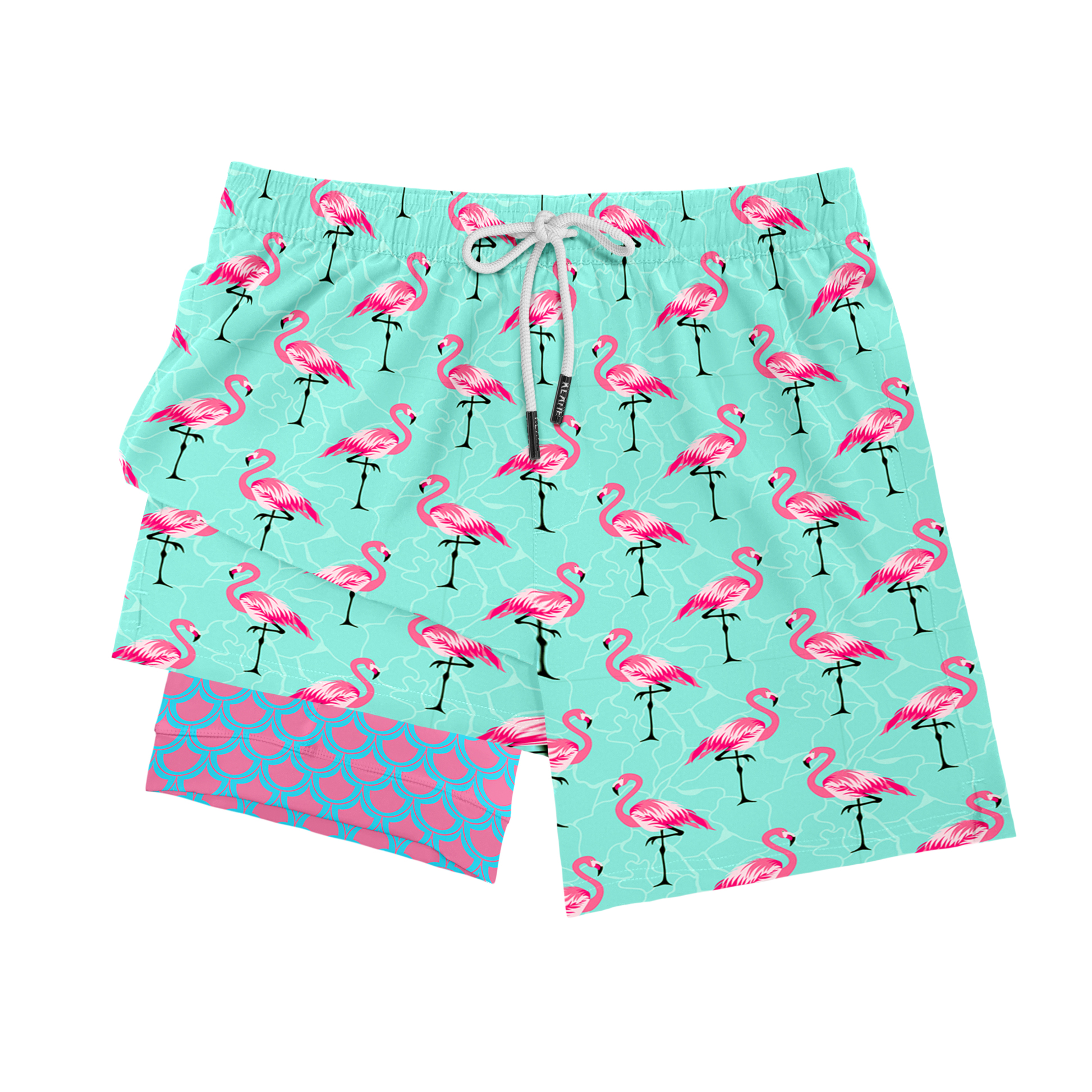 Flamingo (Compression Lined Swim Trunks)-KLATIE