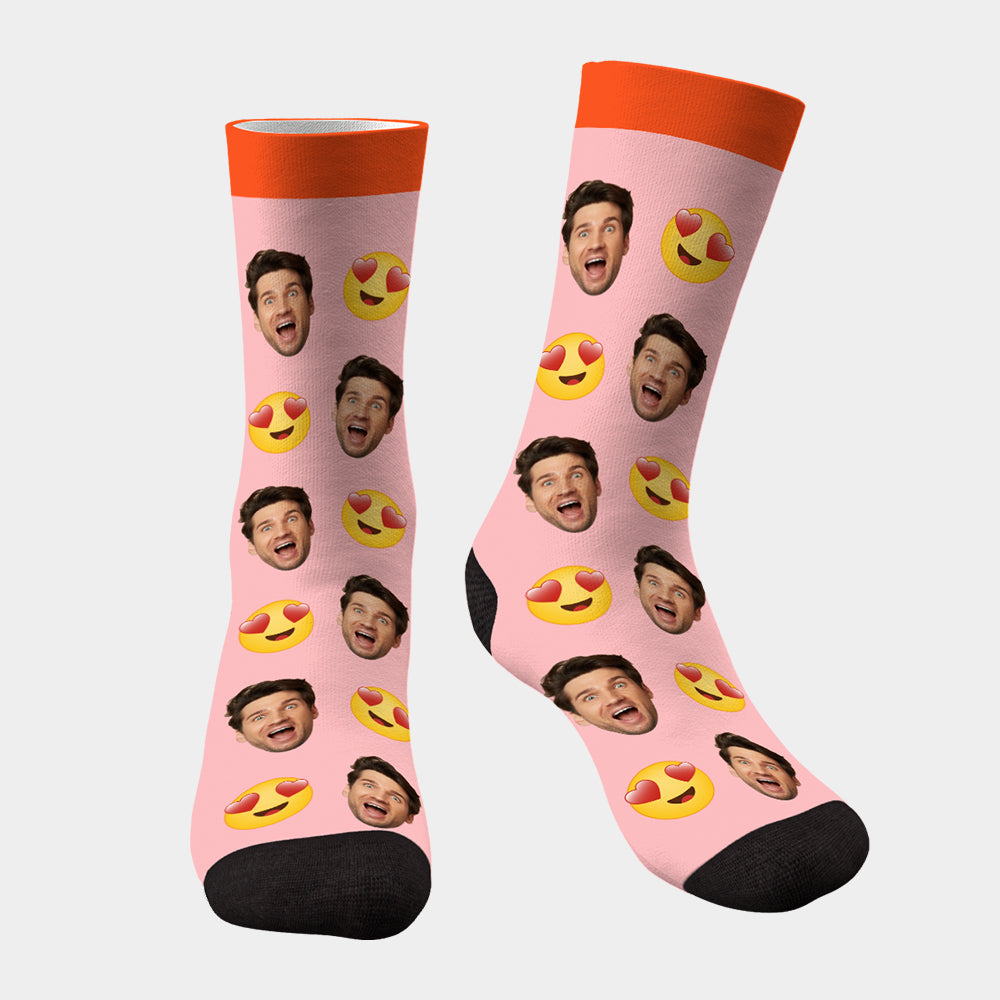 Personalised Socks Emoji Theme Socks- MyFaceSocks