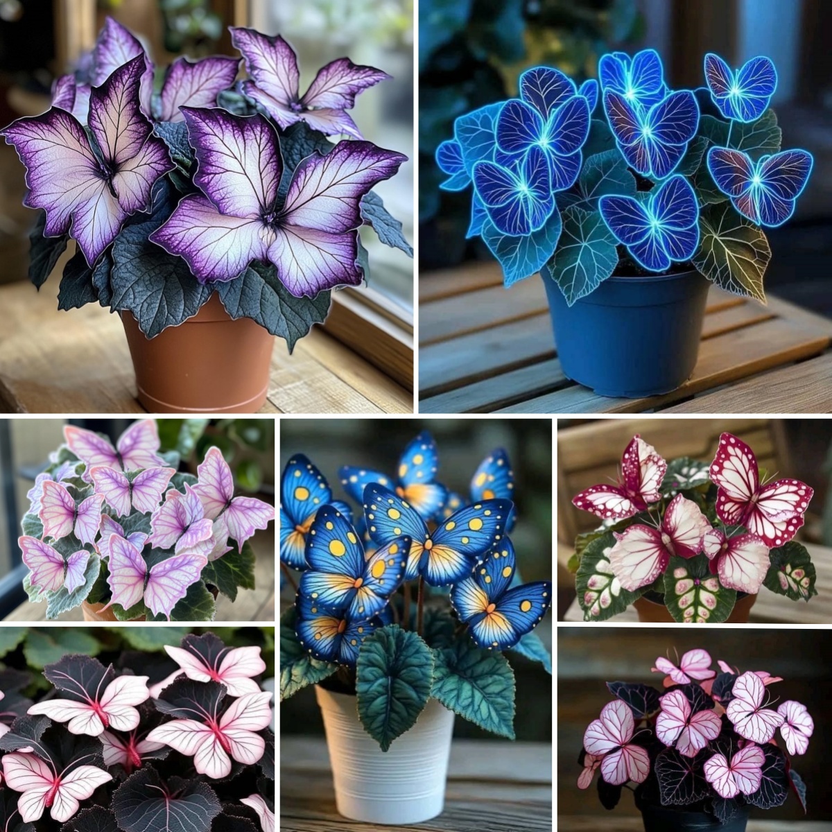 🔥50% de réduction 🦋Bégonia papillon clair de lune rare🌈 – jardinss