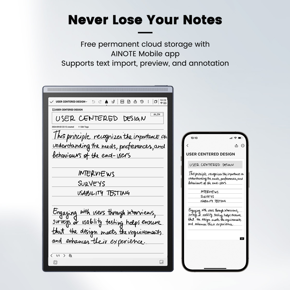 iFLYTEK AINOTE Air 2 - All in One Smart E Ink Digital Paper Tablet ...
