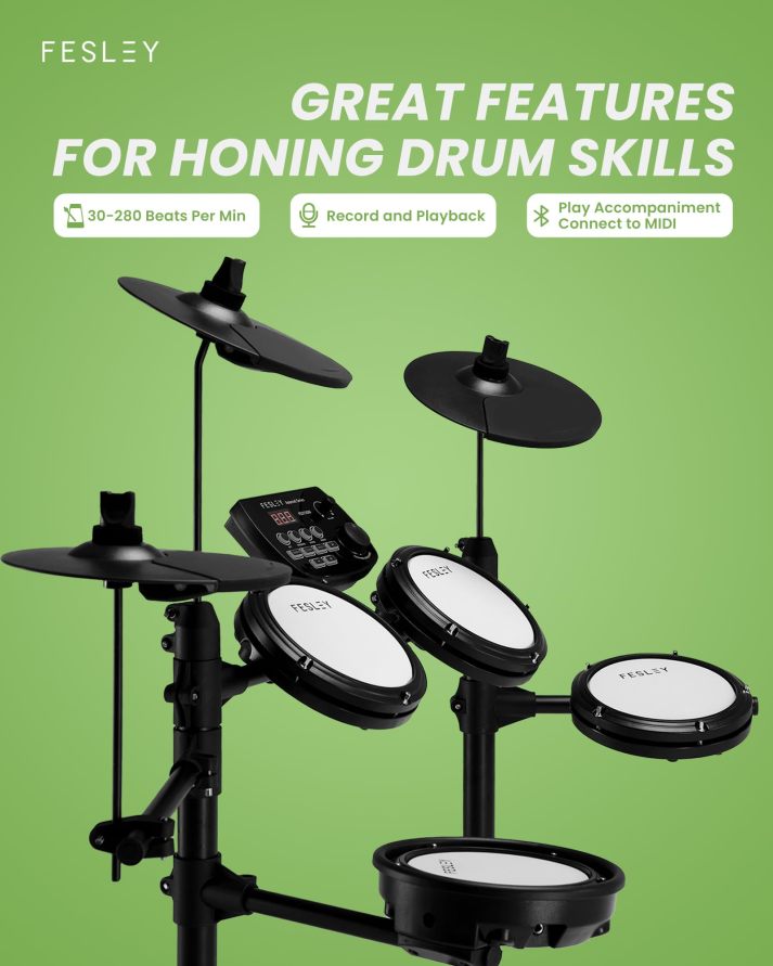Fesley FED150W Electric Drum Set – Fesleymusic