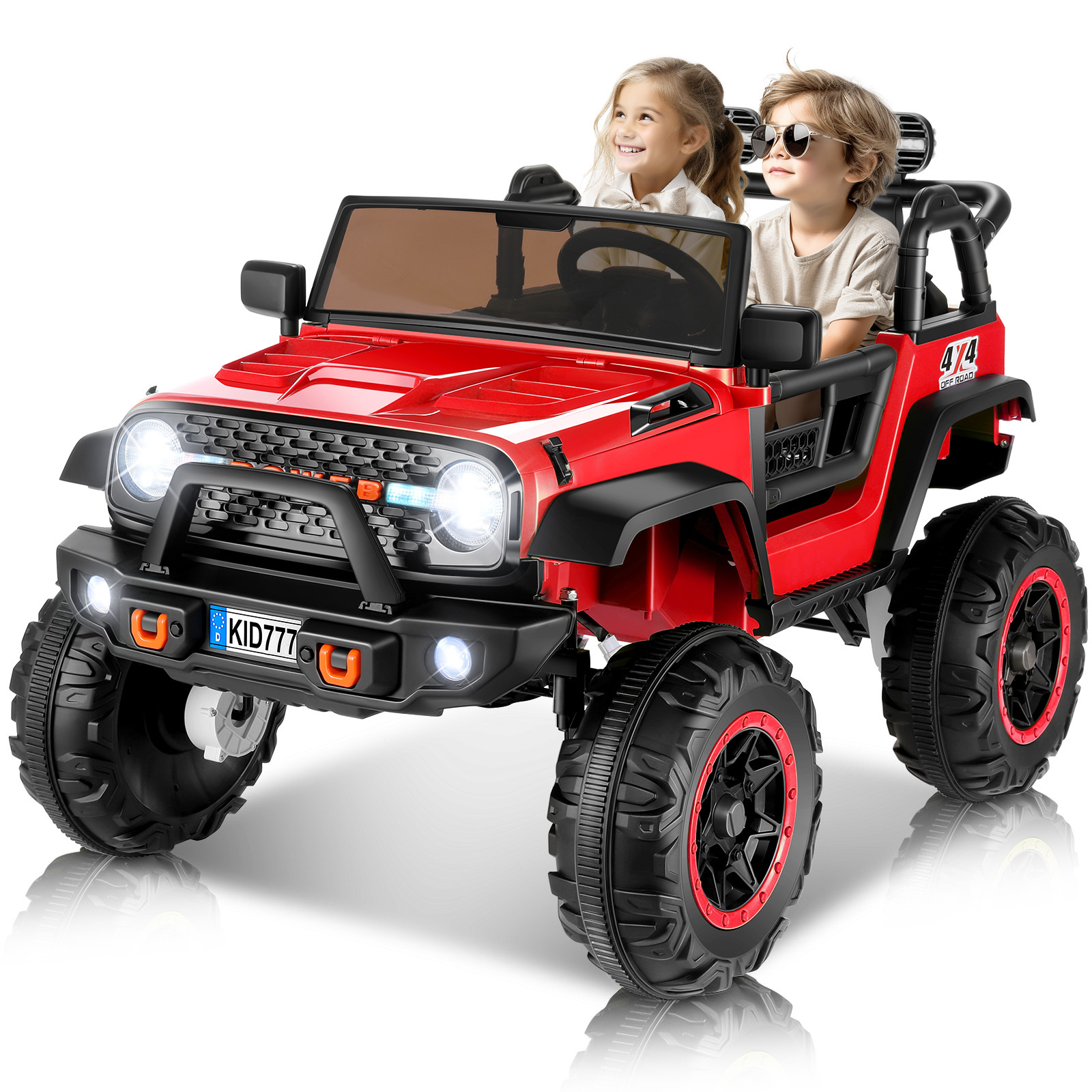 Hikole 24V Ride on Car for Kids,2 Seater Electric Truck with Remote Co