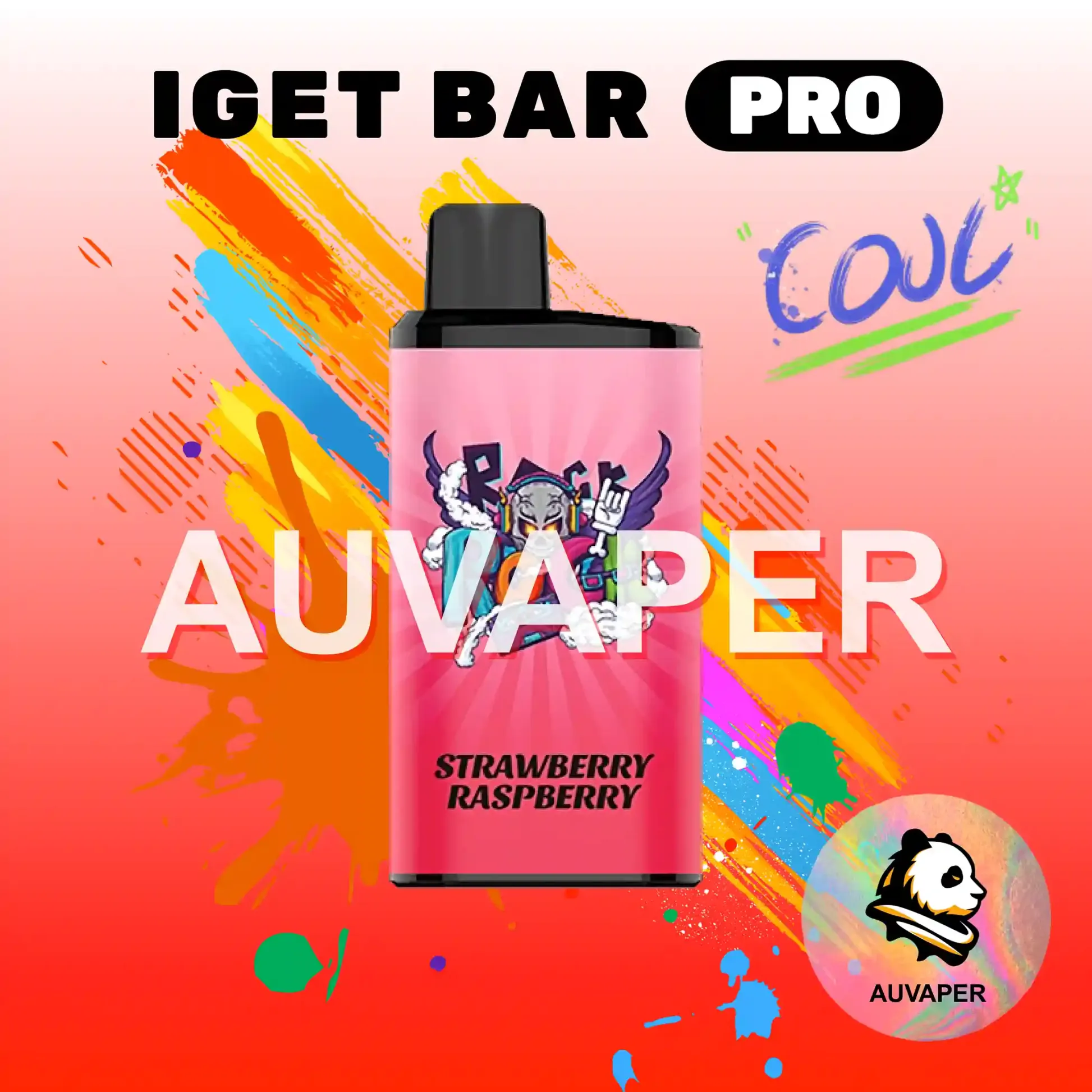 Iget Bar Pro Strawberry Raspberry 10,000puff - AUVAPER