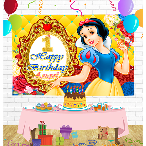 Princess Snow White Backdrop for Party Supplies Decorations – KBACKDROP
