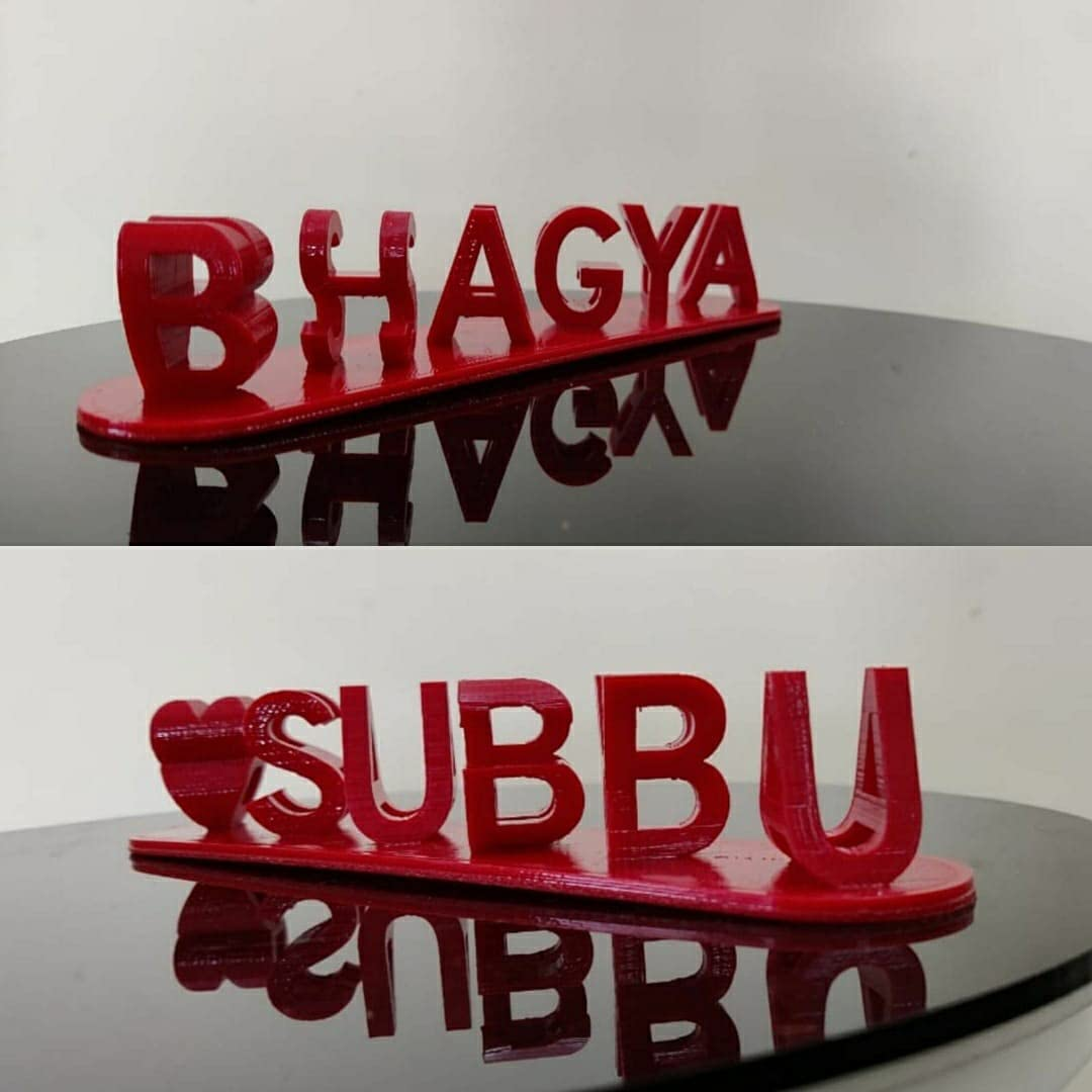 Dual Name Illusion Love 3D Printed as Sweet Gifts