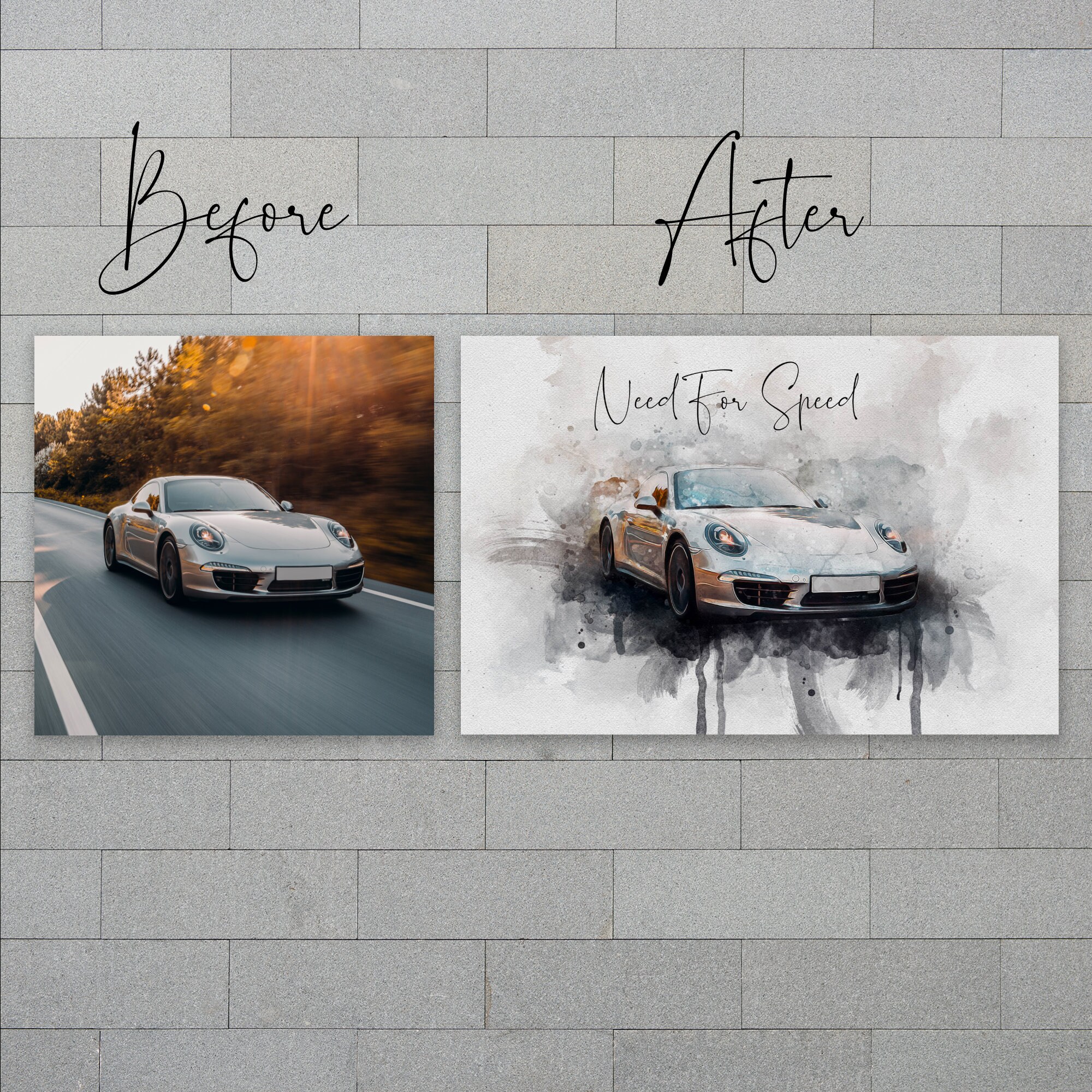 Custom Car Portrait | Portrait from Photo | Car Watercolor