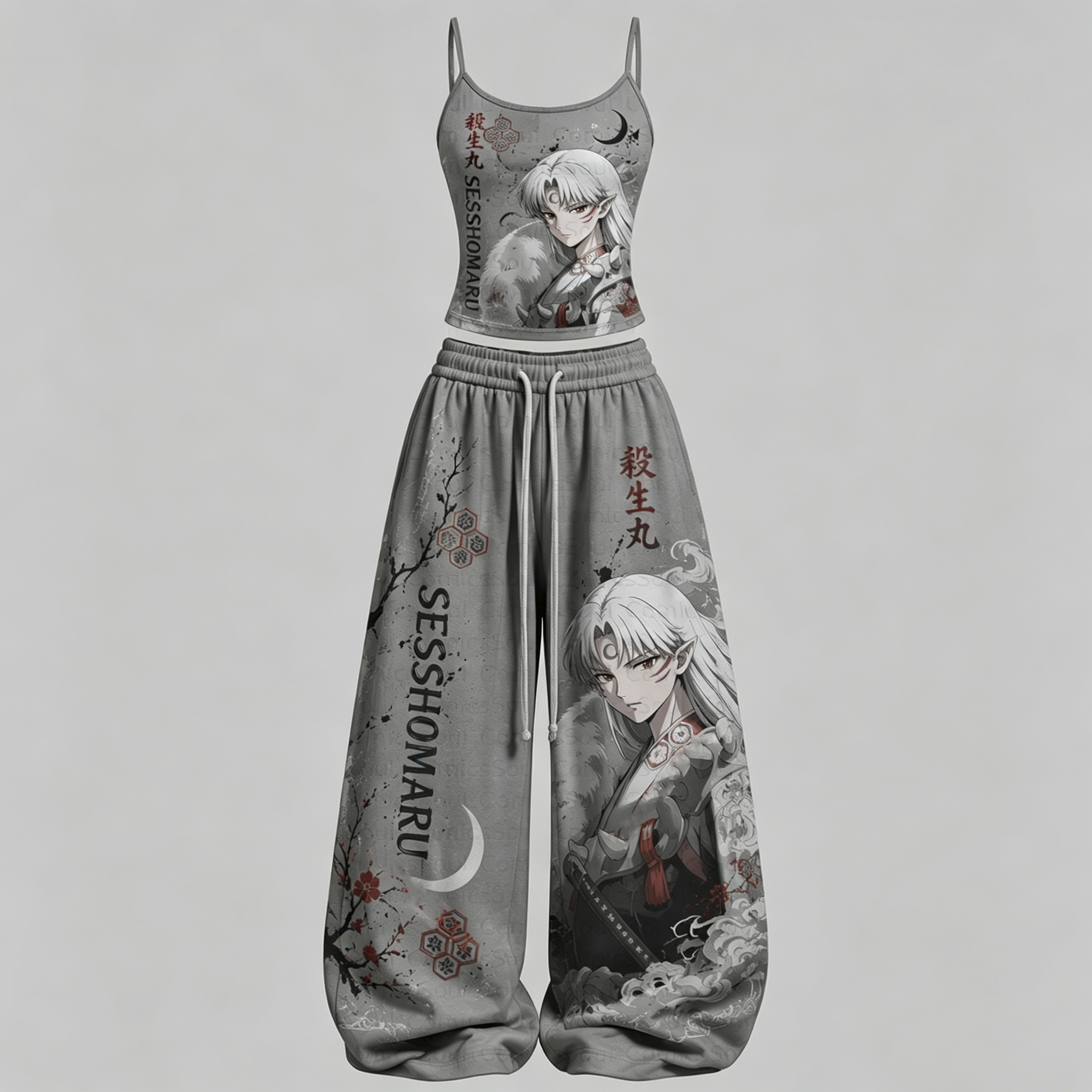 Inuyasha Top & Elasticated Trousers Two-Piece Set