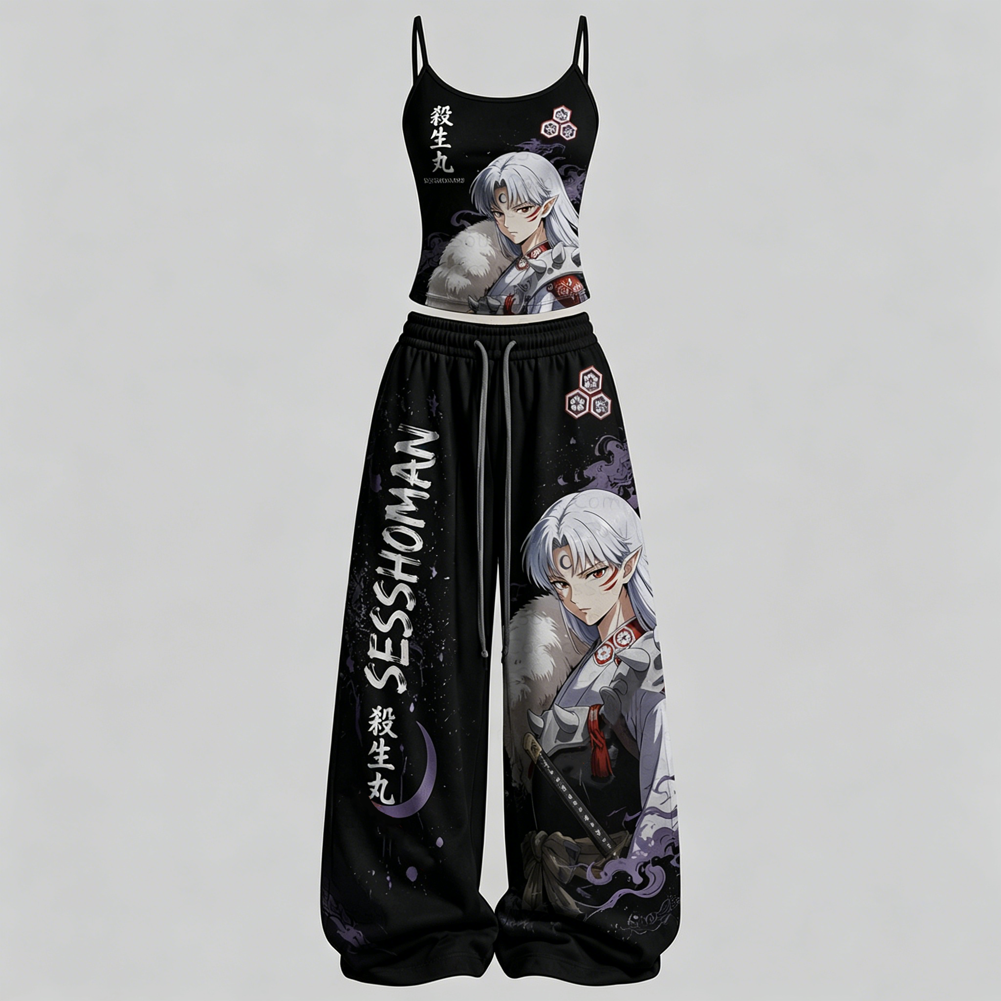 Inuyasha Top & Elasticated Trousers Two-Piece Set