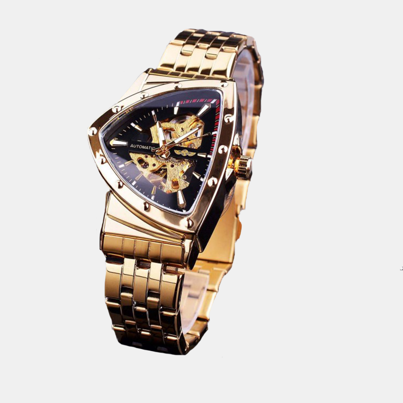Men's triangular dial automatic mechanical watch men's fashion hollow-