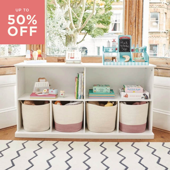 Stars & Grey Canvas Toy Storage Cube Box | Great Little Trading Company