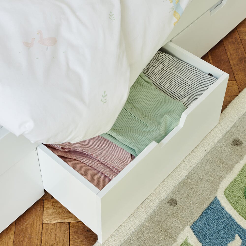 White underbed storage store