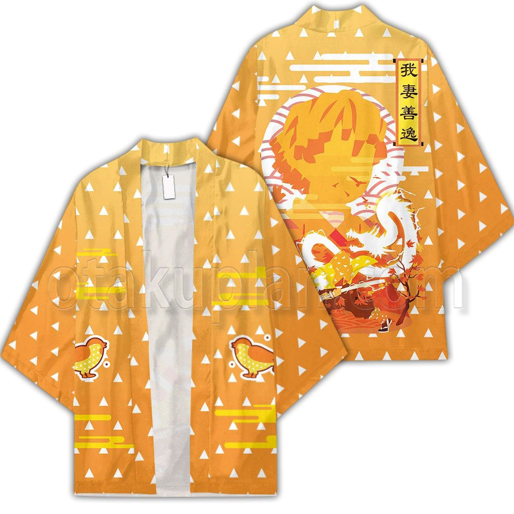 Demon Slayer Kimono Zenitsu Kimono Otaku Merch Clothes-otakuplan