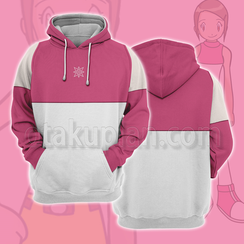 Digimon Yagami Hikari Middle School Casual Clothes Cosplay Hoodie-otakuplan