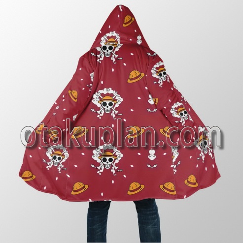 One Piece Monkey D Luffy Hat Cloud Skull Flag Dream Cloak-otakuplan