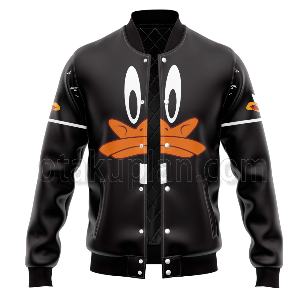 Porkys Duck Hunt Daffy Duck Black Cosplay Varsity Jacket-otakuplan