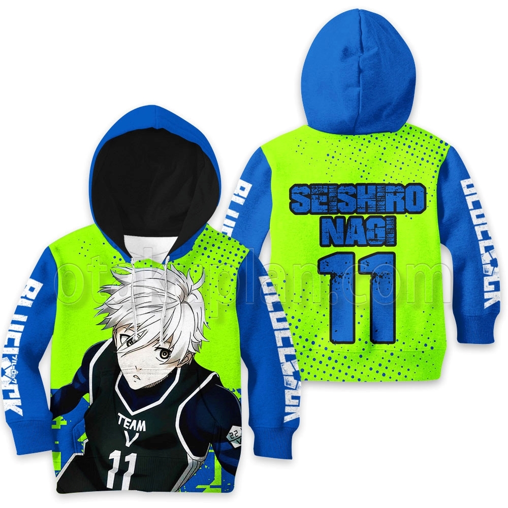 Seishiro Nagi Kids Hoodie-otakuplan