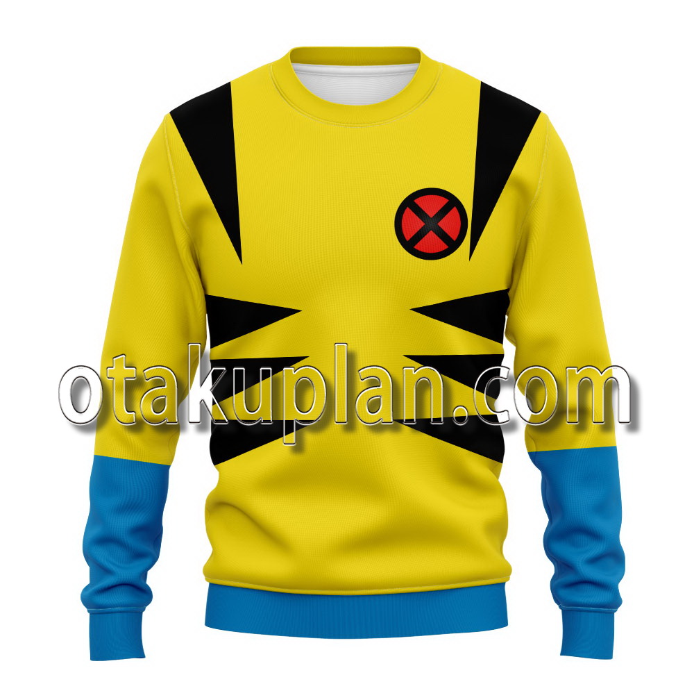 X-Men Wolverine Thick Black Linework Sweatshirt-otakuplan