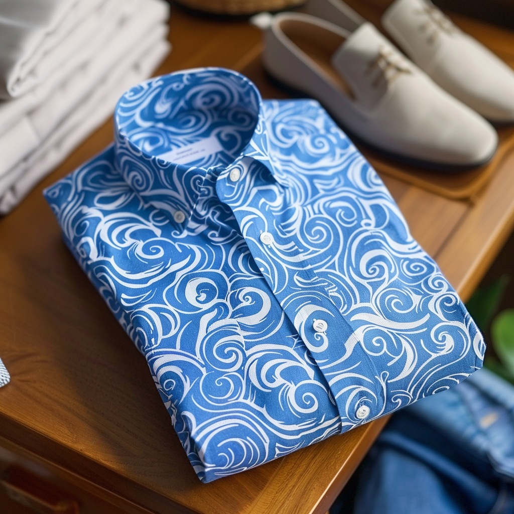 Business casual fashion printed pattern shirt -Tomslover
