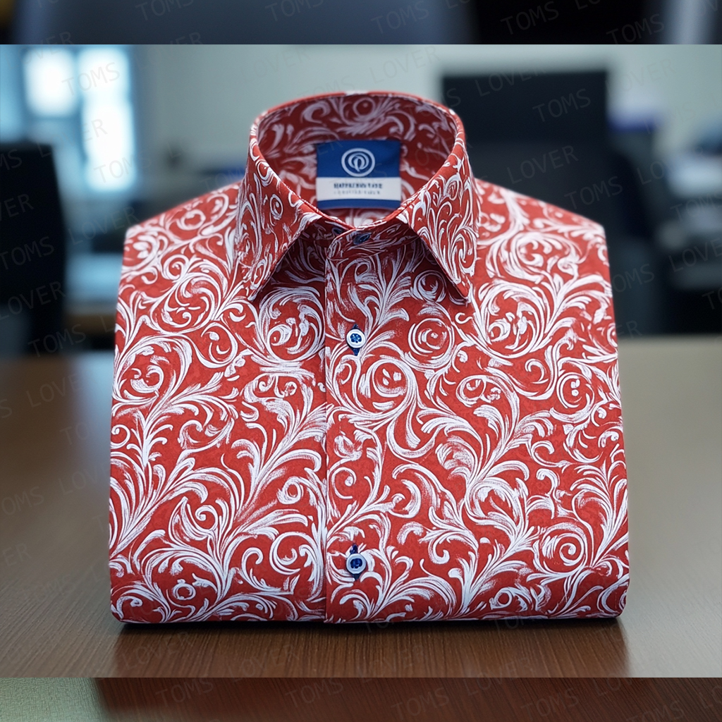 Business casual fashion printed pattern shirt -Tomslover