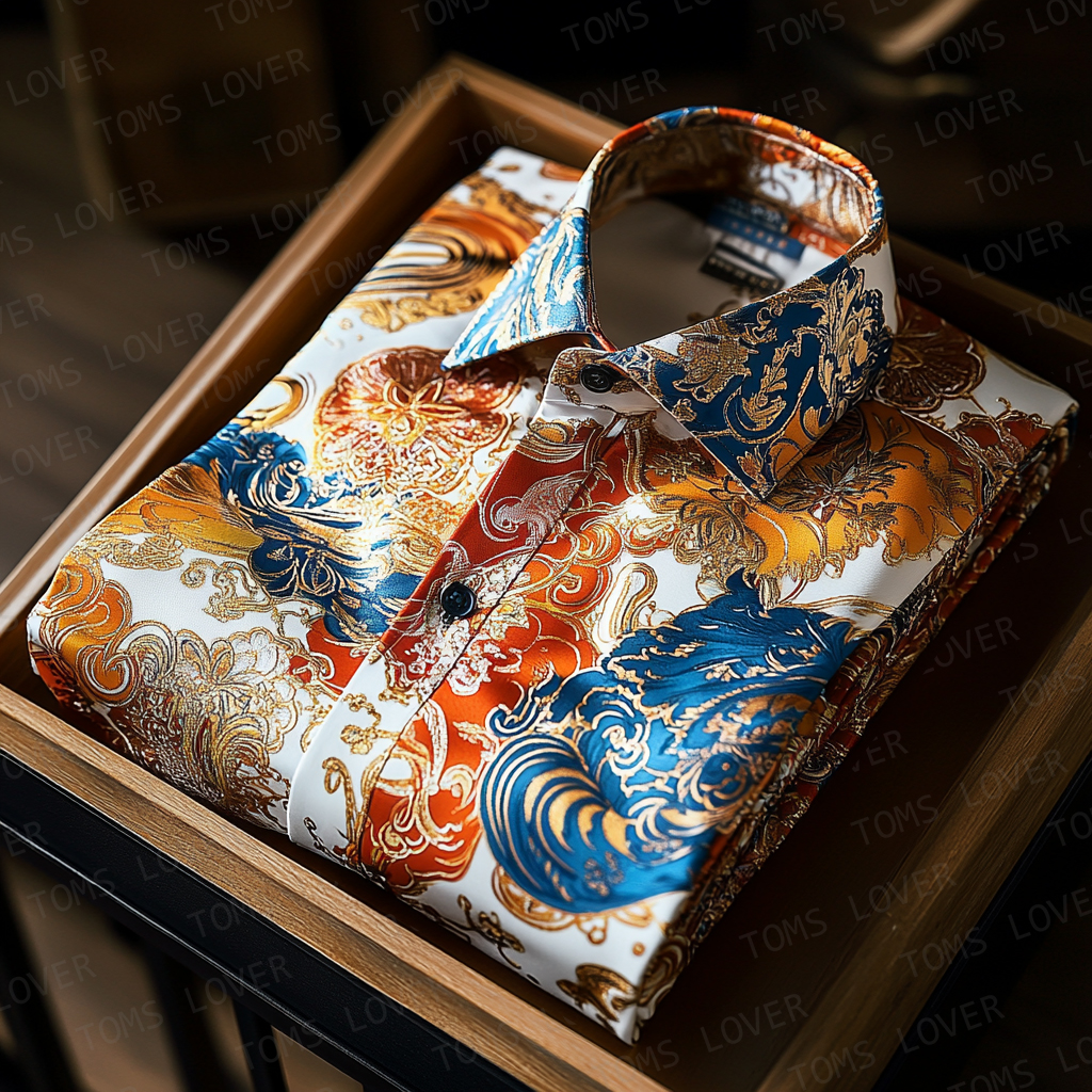 Business casual fashion printed pattern shirt -Tomslover