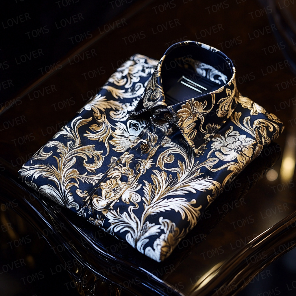 Business casual fashion printed pattern shirt -Tomslover