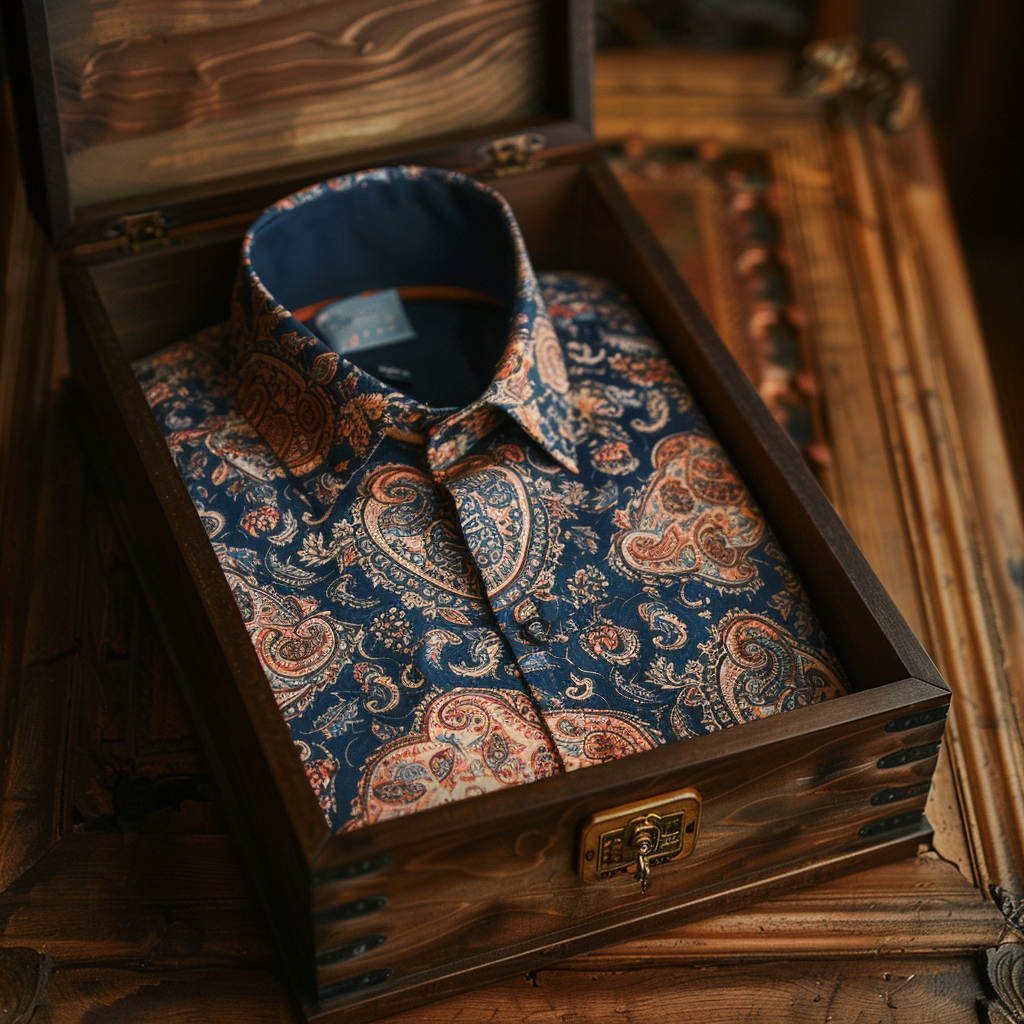 Business casual fashion printed pattern shirt -Tomslover