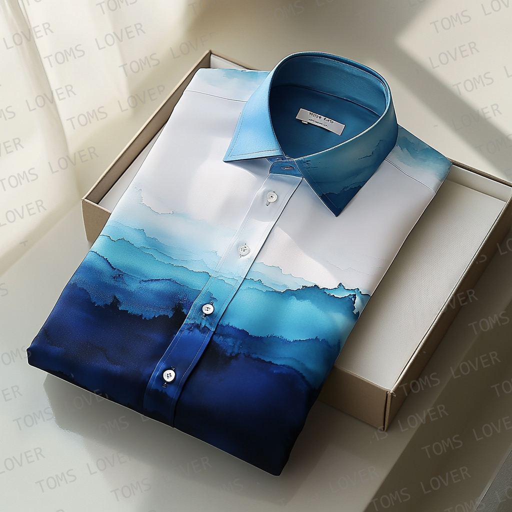 Business casual fashion printed pattern shirt -Tomslover