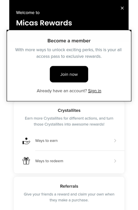 Join, Shop, and Earn Rewards! – Micas